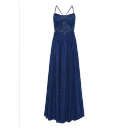 Vera Mont Abendkleid im Glitzer-Look Damen Gr&ouml;&szlig;e 42 dunkelblau Winterkleid