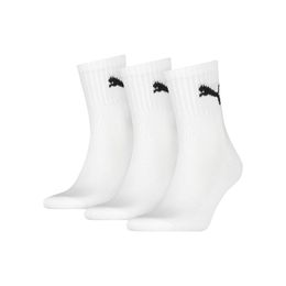Puma Damen Puma Sportsocken &raquo;short crew&laquo; 3 Stk. tlg. gepolsterte Frottee-Sohle, atmungsaktiv wei&szlig; 47-49