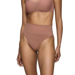 Triumph Damen Shapingslip &raquo;Soft Sculpt&laquo; nahtlos, formend, leichter Bauchweg-Effekt, hoher Beinausschnitt braun 40