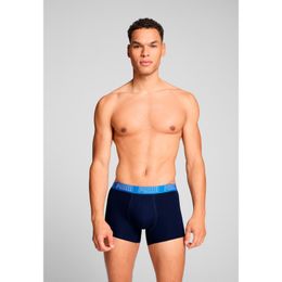 Puma Herren Puma Trunk &raquo;Puma MEN EVERYDAY TRUNKS 2P&laquo; Packung, 2er Pack, mit kontrastfarbigem Webbund blau M