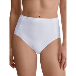 Calida Damen Calida High-Waist-Slip &raquo;Sleek Skin&laquo; elastischer Bund, hoher Schnitt, Single Jersey wei&szlig; L (48/50)