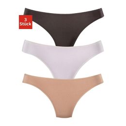 Lascana Damen Lascana String &raquo;aus hochwertiger Modal-Qualit&auml;t&laquo; 3er-Pack bunt 32/34