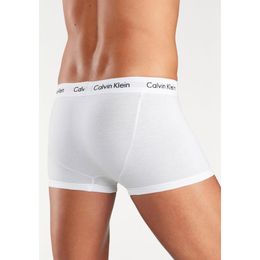 Calvin Klein Underwear Herren Trunk &raquo;Low Rise Trunk 3 PACK&laquo; 3 Stk. mit wei&szlig;em Webbund wei&szlig; M (6), 3 Stk.