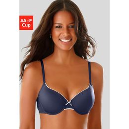 Lascana Damen Lascana Schalen-BH mit B&uuml;gel, aus seidiger Microfaser blau 80, Cup C