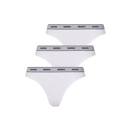 Hugo Underwear Damen HUGO Underwear T-String &raquo;TRIPLET THONG STRIPE&laquo; Packung, 3, 3 Stk. mit Logoschriftzug auf dem Bund wei&szlig; XL (44), 3 Stk.