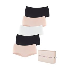 Lascana Damen Lascana Panty 5er-Pack, aus Baumwolle, mit sch&ouml;ner Aufbewahrungsbox beige 32/34