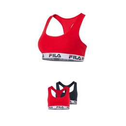 Fila Damen Bustier &raquo;WOMAN BUSTIER&laquo; 2er Pack, ohne Polsterung und ohne B&uuml;gel, Racerbackr&uuml;cken rot XL, N-Gr