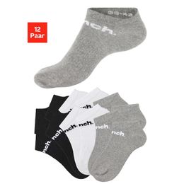 Bench. Herren Sportsocken Packung, 12 Stk. tlg. Sneakersocken mit klassischem Logoschriftzug schwarz-wei&szlig; 35-38
