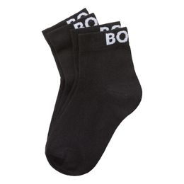 BOSS Damen BOSS Freizeitsocken &raquo;2P SH Logo CC W&laquo; Packung, 2er, 2 Stk. tlg. mit eingestricktem BOSS Logoschriftzug schwarz 39-42