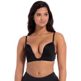 MAGIC BODYFASHION Damen MAGIC BODYFASHION B&uuml;gelloser BH &raquo;V-Bra&laquo; extrem tief fallender Ausschnitt und extra tiefer R&uuml;cken schwarz 80, Cup D