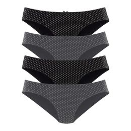 s.Oliver Damen s.Oliver Bikinislip 4er-Pack, aus elastischer Baumwolle schwarz 32/34