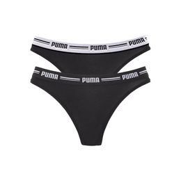Puma Damen Puma String &raquo;Iconic&laquo; Packung, 2er-Pack, mit weichem Logob&uuml;ndchen schwarz M