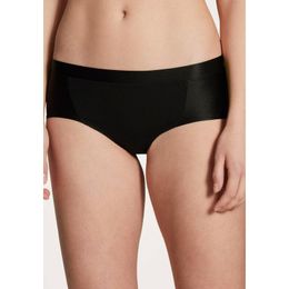 Calida Damen Calida Panty &raquo;Cate&laquo; mit Satinblenden, Single Jersey-Qualit&auml;t, elastisch, Low-Cut, elegant schwarz XXS (32/34)