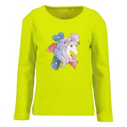 Blue Seven M&auml;dchen Langarmshirt Packung, 2 Stk. mit s&uuml;&szlig;en Einhorn-Motiven lila 110