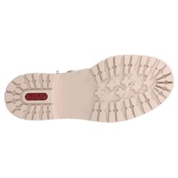 Rieker Damen Winterstiefelette , Schn&uuml;rstiefelette, Schn&uuml;rboots, Profilsohle mit Stretch am Schaft beige 38