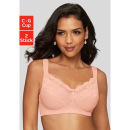 Petite Fleur Damen Petite Fleur Soft-BH Packung, 2 St&uuml;ck, ohne B&uuml;gel mit Komforttr&auml;gern orange 100, Cup E