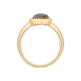 CAI Ca&iuml; Damen CA&Iuml; Fingerring &raquo;925 Silber vergoldet Dreieck Labradorit&laquo; gelb