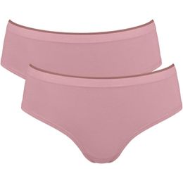 Sloggi Damen Sloggi Hipster &raquo;GO Sense&laquo; 2er Pack, superweicher Modalmix, flache Kanten, elastisch, nahtlos rosa XL