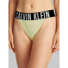 Calvin Klein Underwear Damen String &raquo;HIGH LEG THONG&laquo; mit gro&szlig;em Logo gr&uuml;n S (36)
