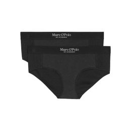Marc O'Polo Marc O'polo Damen Marc O'Polo Panty &raquo;Iconic Rib woven&laquo; 2er Pack, mit breitem Logobund schwarz XS