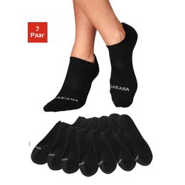 active by Lascana Lascana Active Damen LASCANA ACTIVE Sneakersocken Packung, 7 Stk. tlg. mit Fu&szlig;frottee schwarz 35-38