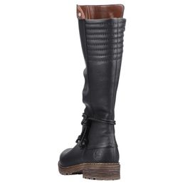 Rieker Damen Winterstiefel , Langschaftstiefel, Blockabsatz, mit -TEX-Membran schwarz 43, Normalschaft