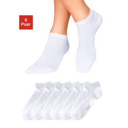H.I.S. H.I.S Damen Sneakersocken Packung, 6 Stk. tlg. mit weicher Frotteesohle wei&szlig; 35-38