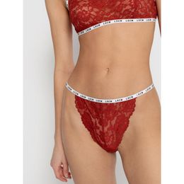 Lscn By Lascana Damen LSCN by LASCANA String 1 Stk. mit floraler Spitze rot 40/42, 1 Stk.