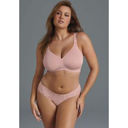 Rosa Faia Damen Soft-BH &raquo;Selma&laquo; Spacer-Schale, ohne B&uuml;gel, mit Spitze, atmungsaktiv, schlicht, bequem rosa 80, Cup D
