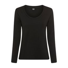 BOSS Damen BOSS Langarmshirt &raquo;Waffle&laquo; Schlaf-Top, Waffelstruktur, aus Baumwollmix schwarz XS
