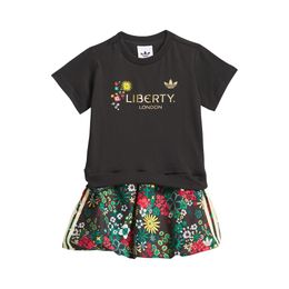 adidas originals Kleid 'adidas originals x Liberty London' M&auml;dchen Gr&ouml;&szlig;e 86 gold / smaragd / rot / schwarz