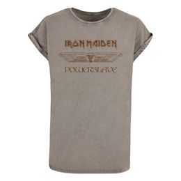 Merchcode T-Shirt &raquo;Ladies Powerslave - Winged Acid Washed T-Shirt&laquo; 1 Stk. asphalt XL XL Regular-fit mit langer L&auml;nge, bedeckende Passform &uuml;ber H&uuml;fte