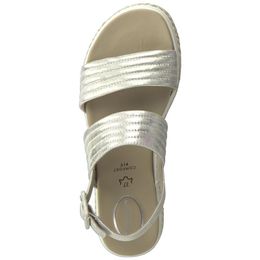 Tamaris Damen Keilsandalette &raquo; Sandalen Leder&laquo; gold 37