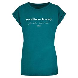 Merchcode T-Shirt &raquo;Damen Ladies Just Start T-Shirt&laquo; 1 Stk. teal XS XS Vielseitige T-Shirts f&uuml;r jeden Anlass