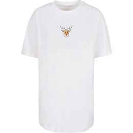 Merchcode T-Shirt &raquo;Ladies Christmas Cute Deer Tee&laquo; 1 Stk. white S S Oversize-Schnitt und Regular-L&auml;nge f&uuml;r l&auml;ssiges Layering