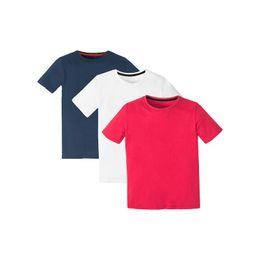 bonprix Kinder bonprix T-Shirt &raquo;T-Shirt mit Baumwolle (3er Pack)&laquo; Packung, 3, 3 Stk. T-Shirt mit Baumwolle (3er Pack) wei&szlig; 128/134