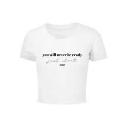 Merchcode T-Shirt &raquo;Damen Ladies Just Start Cropped Tee&laquo; 1 Stk. white M M Modische gek&uuml;rzte T-Shirts f&uuml;r trendige Looks