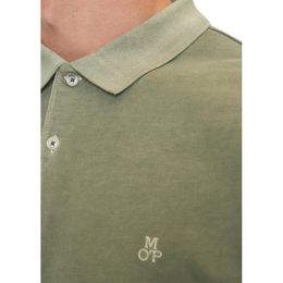 Marc O'Polo Marc O'polo Herren Marc O'Polo Langarm-Poloshirt im Washed-Look gr&uuml;n M
