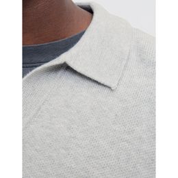 Jack & Jones Jack & Jones Herren Strickpullover &raquo;JCOCOVER KNIT SPLIT NECK POLO&laquo; grau S