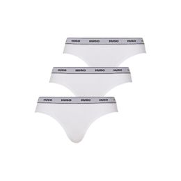 Hugo Underwear Damen HUGO Underwear Slip &raquo;TRIPLET BRIEF STRIPE&laquo; Packung, 3er-Pack, 3 Stk. mit kontrastfarbenem Logobund wei&szlig; XS (34), 3 Stk.