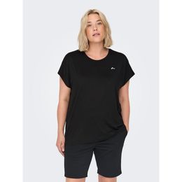 Only Play Damen Only Play Funktionsshirt &raquo;ONPAUBREE SS LOOSE TRAIN TEE CURVY NOOS&laquo; schwarz 52/54