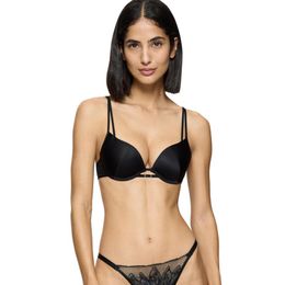 Triumph Push-up-BH &raquo;Crazy Stupid Love&laquo; Spitze, Stretch-Satin an den Cups, federleichte Cups, Mesh schwarz 85, Cup C Push-up-BH