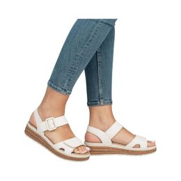 Rieker Damen Keilsandalette &raquo; Sandalen Lederimitat&laquo; beige 40