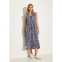 Cecil Damen Jerseykleid Sommerkleid mit Print blau L (42), N-Gr