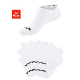 Bench. Herren Sportsocken Packung, 12 Stk. tlg. Sneakersocken verschwinden im Schuh wei&szlig; 35-38
