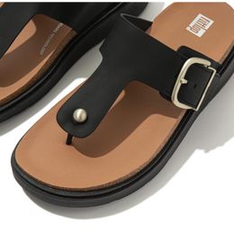 fitflop Damen Zehentrenner &raquo;GEN-FF&laquo; , Keilabsatz, Sommerschuh, Schlappen mit verstellbarer Schnalle schwarz 36