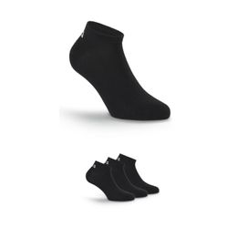 Fila Damen Socken &raquo;UNISEX INVISIBLE PLAIN SOCKS&laquo; 3 Stk. tlg. mit eingestricktem Logo an der Ferse schwarz 35-38