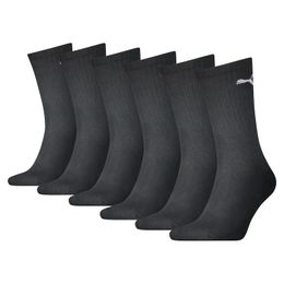 Puma Herren Puma Socken &raquo;Puma UNISEX CREW SOCK 6P ECOM&laquo; 6 Paar, Cat-Logo, Frottee-Sohle, Ripp-B&uuml;ndchen schwarz 47-49