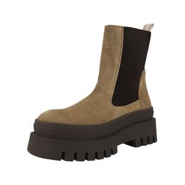 Steve Madden Chelsea Boots 'Cassandra' Damen Gr&ouml;&szlig;e 41 beige / schwarz Winterschuhe