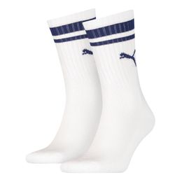 Puma Herren Puma Socken &raquo;Puma UNISEX HERITAGE CREW SOCK&laquo; 2 Stk. tlg. Komfort-Passform, gepolsterte Sohle wei&szlig; 43-46